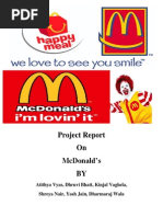 CASE STUDY of Mcdonald | PDF | Mc Donald's | Fast Food Restaurants