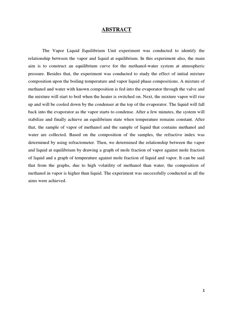 VLE Unit (Complete) | Download Free PDF | Vapor | Physical Chemistry