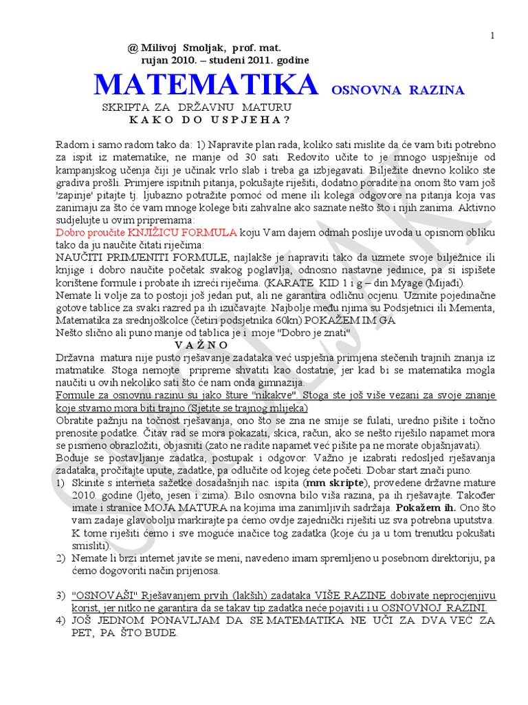 Skripta Iz Mat B Razina | PDF