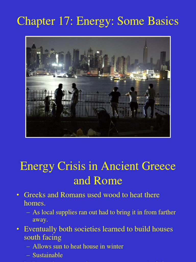 Chapter 17 Energy Some Basics | PDF | World Energy Consumption | Energy ...