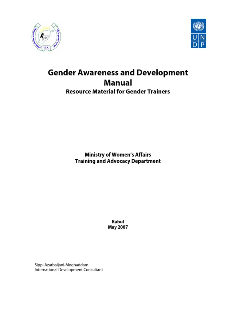 Gender Awareness and Development Manual | Facilitator | Gender Role ...