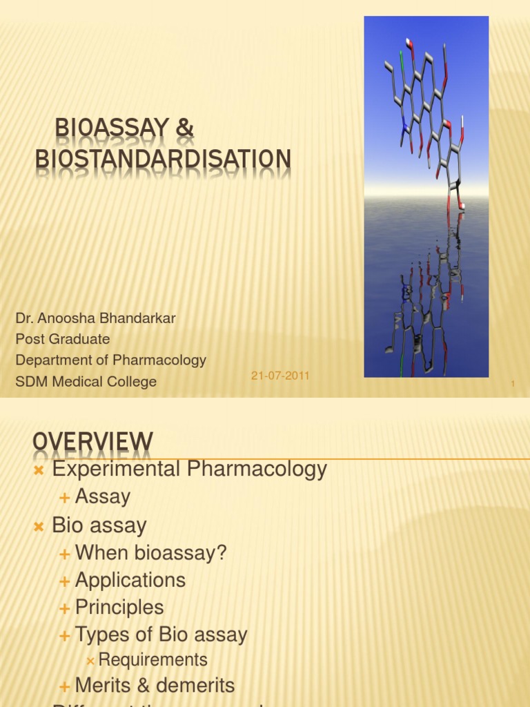 Bioassay & Biostandardisation | PDF | Bioassay | Receptor Antagonist