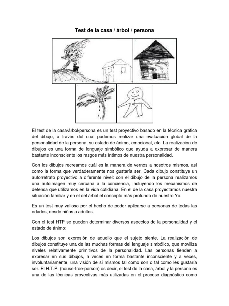 Test H.T.P. (Casa, Árbol, Persona) | PDF | Dibujo | Mente inconsciente