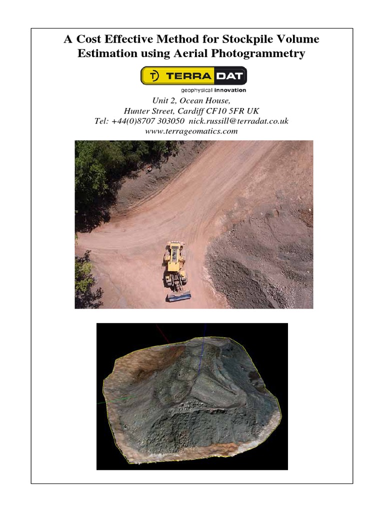 A Cost Effective Method For Stockpile Volume Estimation Using Aerial ...