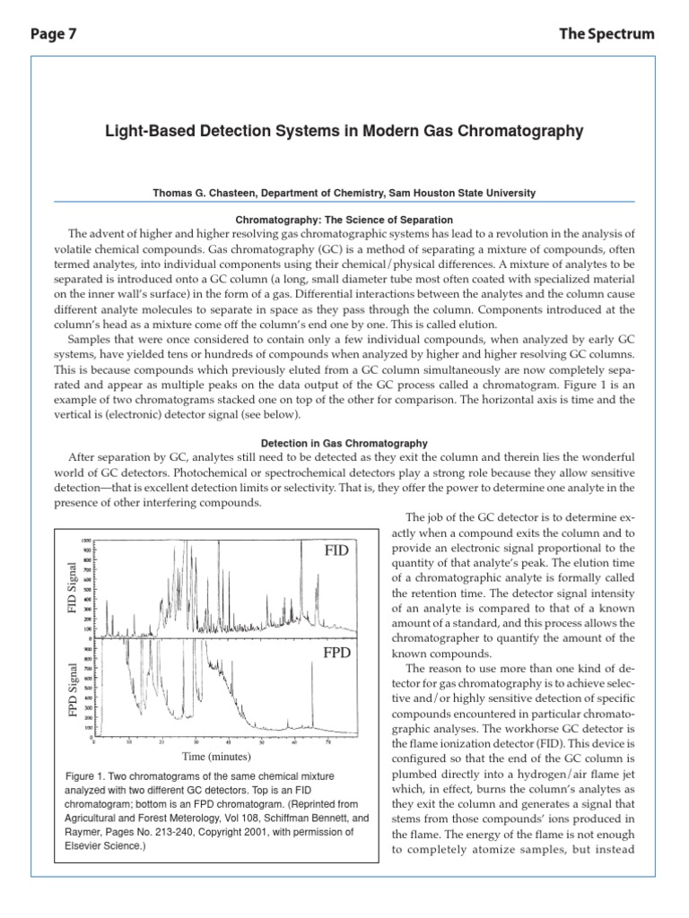 The Spectrum | PDF | Gas Chromatography | Chromatography