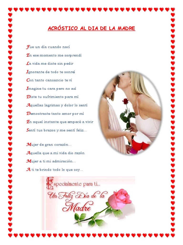 Acróstico Al Dia de La Madre | PDF