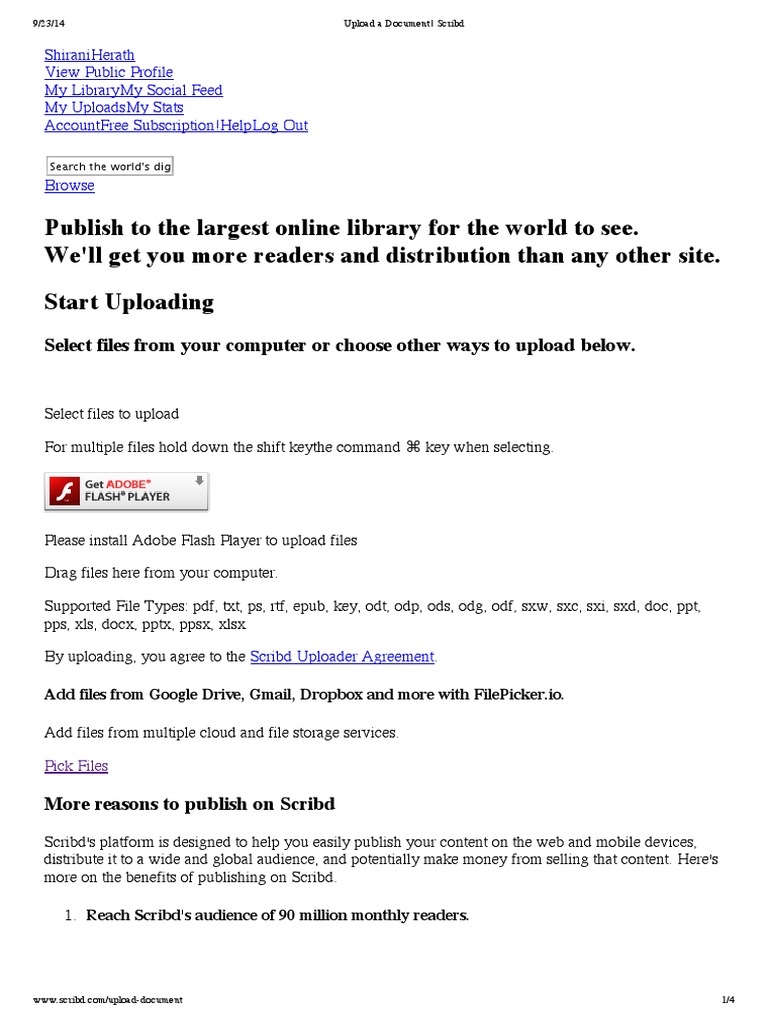 Upload A Document - Scribd | PDF | Scribd | Computer File