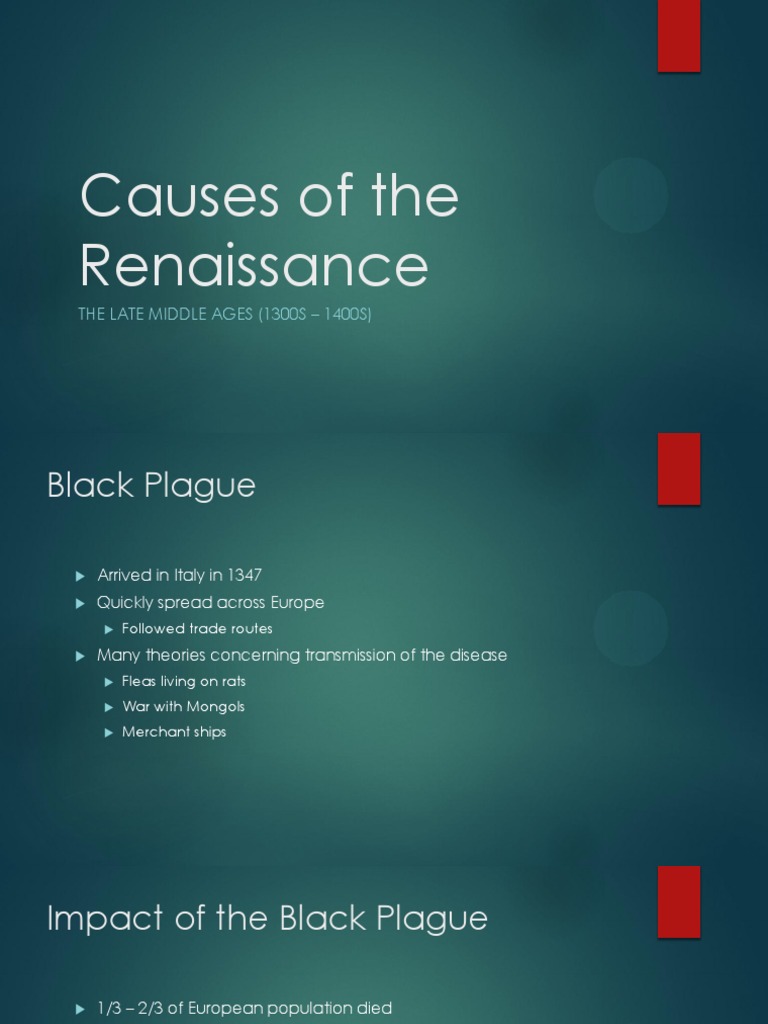 Causes Of The Renaissance
