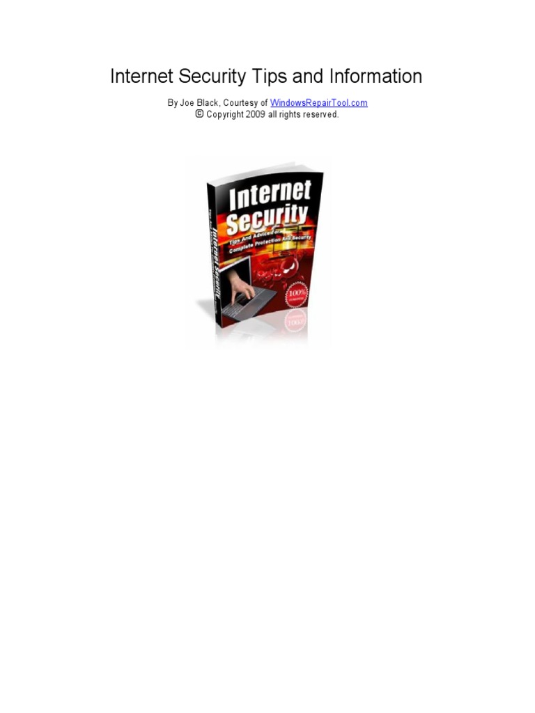 Internet Security Tips and Information | PDF | Spyware | Firewall ...