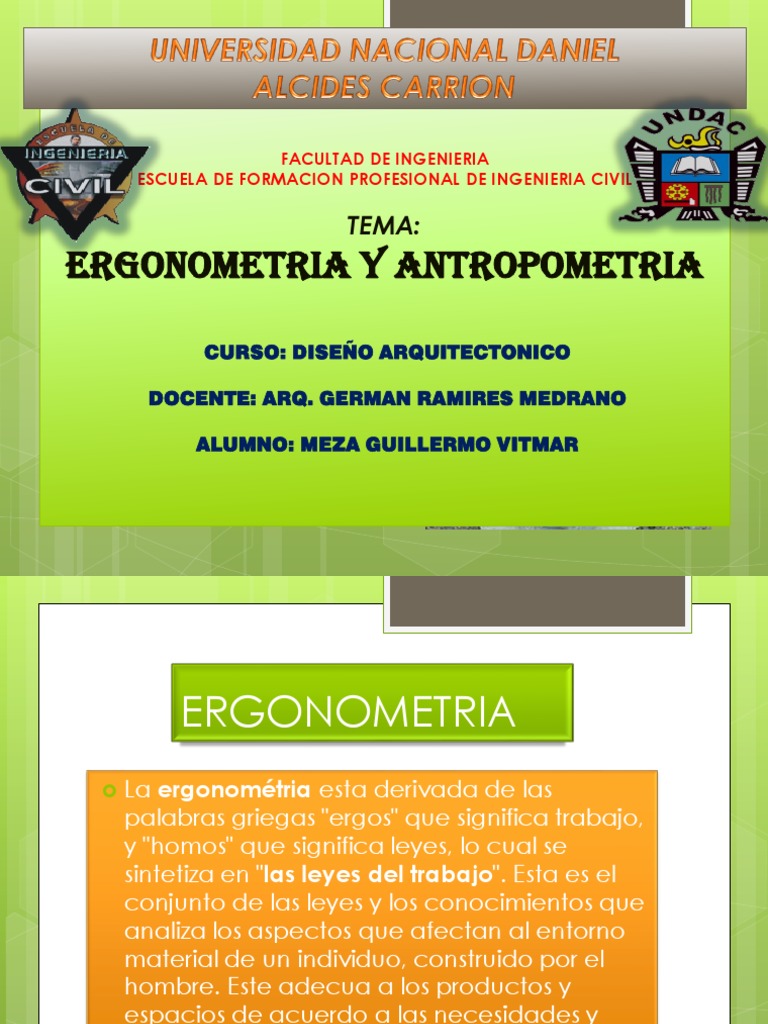 Ergonometria Final | PDF | Antropometría | Factores humanos y ergonomía