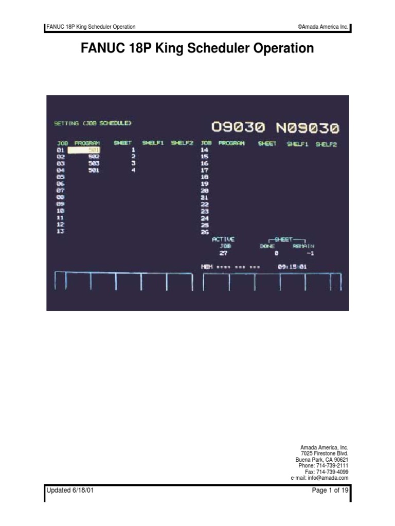 Fanuc 18P Job Scheduler Operations Manual PDF | PDF | Floppy Disk ...