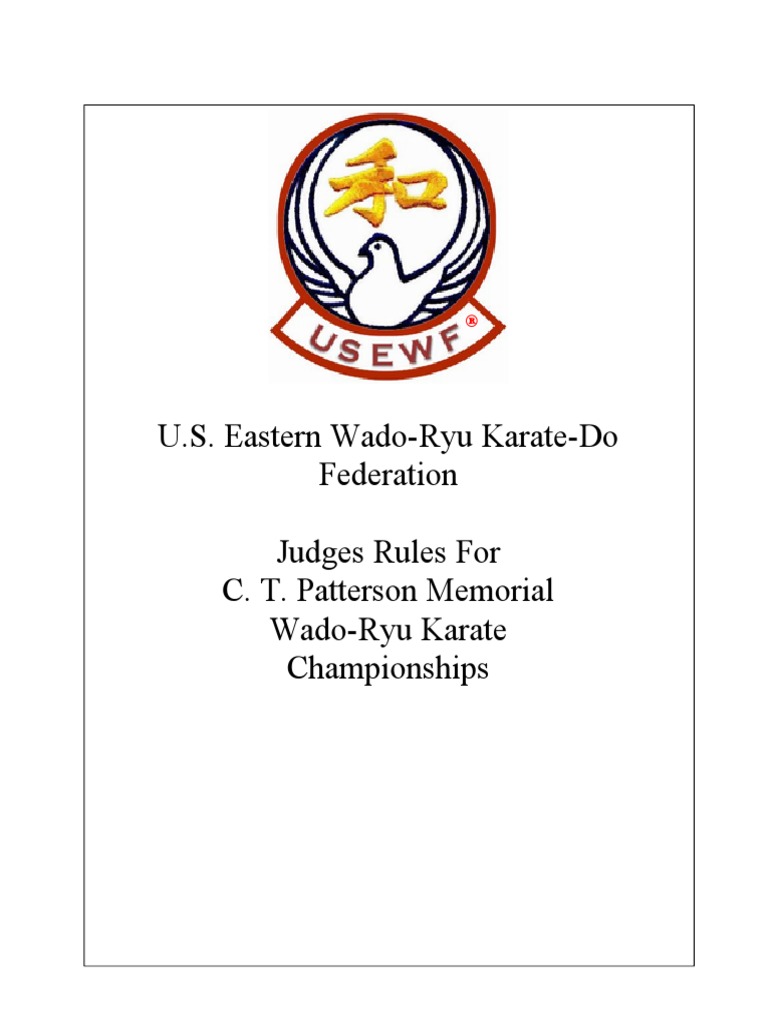 U.S. Eastern Wado-Ryu Karate-Do Federation Judges Rules For C. T ...