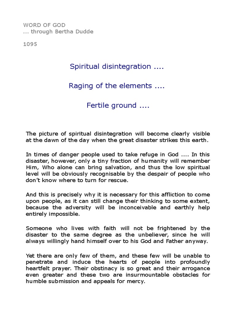 Spiritual Disintegration .... Raging of The Elements .... Fertile ...