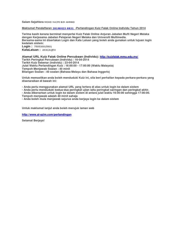 Kuiz Falak | PDF