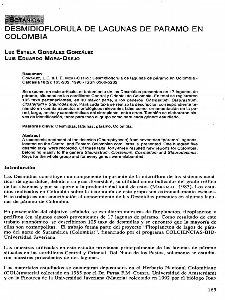 Desmidiales PDF | PDF | Botánica | Biología