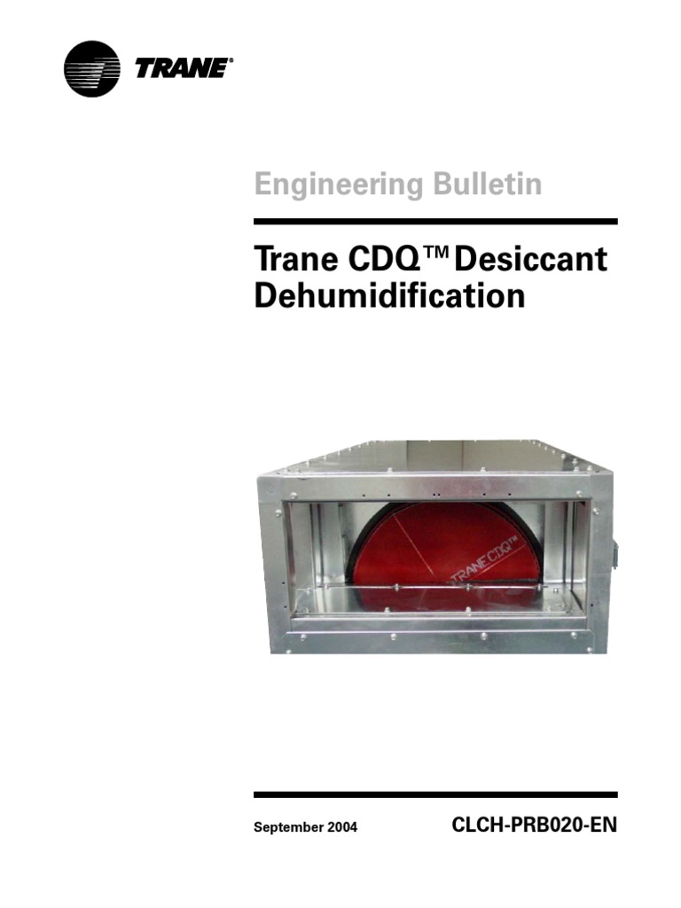 Engineering Bulletin CDQ Desiccant Dehumidification | PDF | Air ...
