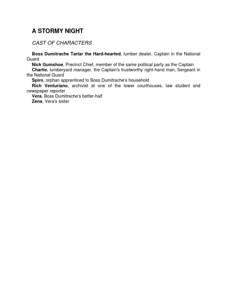 A Stormy Night | PDF