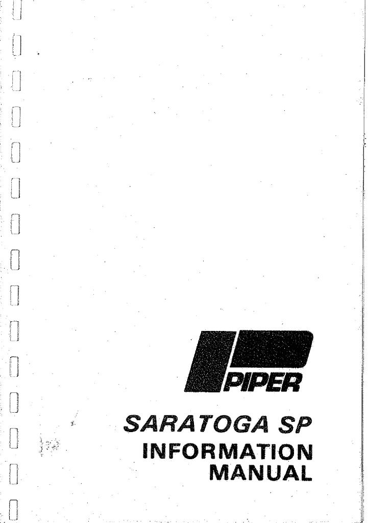 POH-Piper Saratoga P32R | PDF