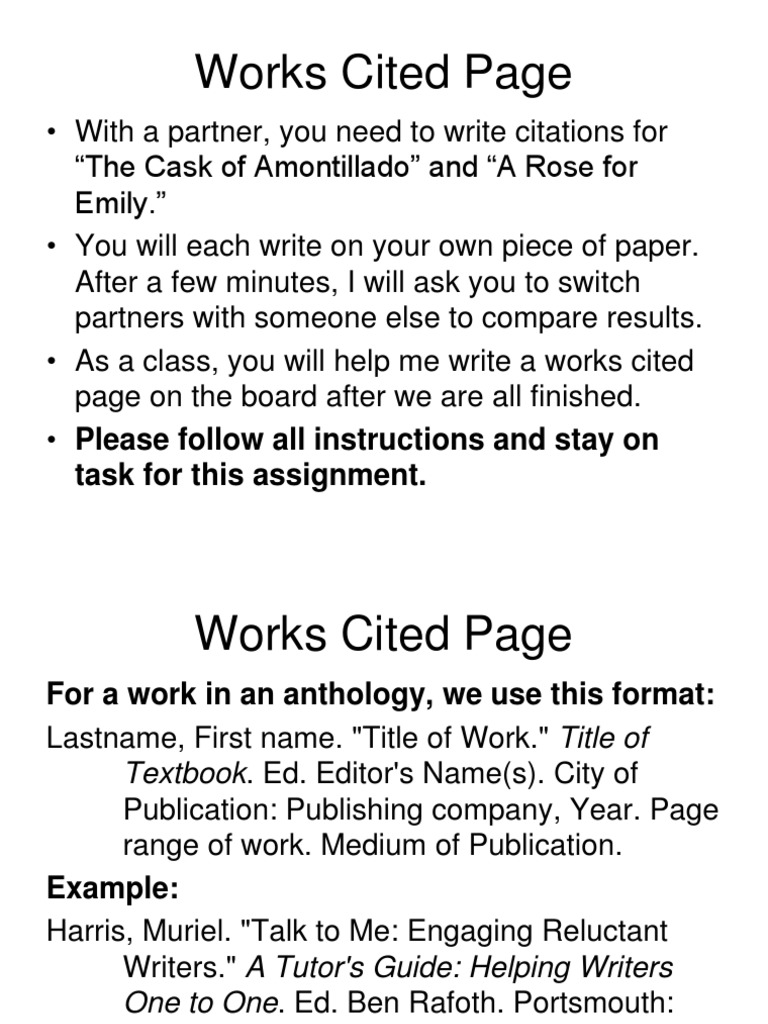 Works Cited Page | PDF | Art