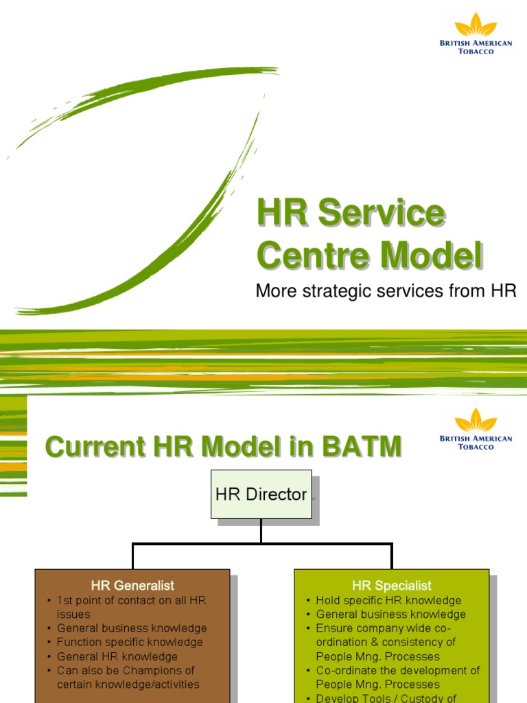 HR Service Centre Model: More Strategic Services From HR | PDF ...