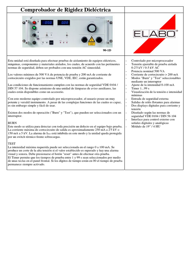 Elabo 90-1D | PDF | Corriente eléctrica | Relé