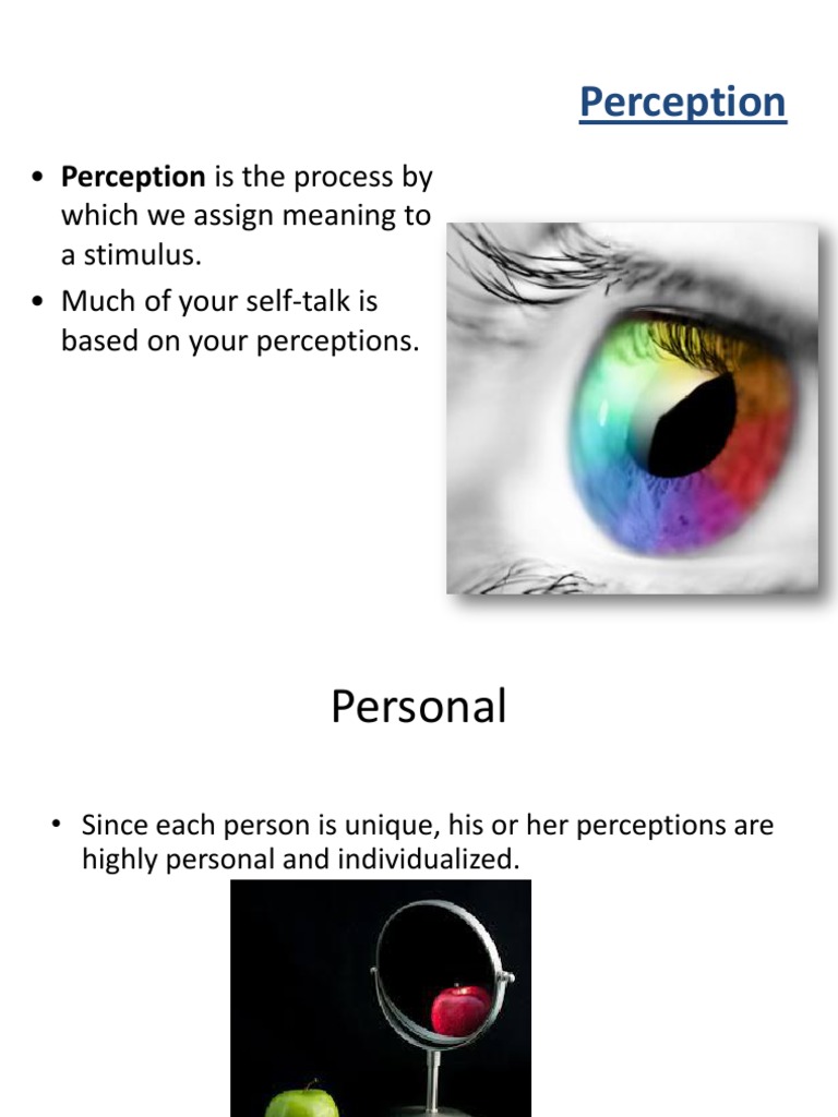 Role of Perception in Effective Communication | PDF | Stimulus ...