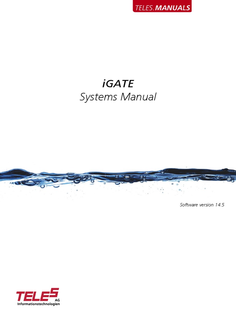 Igate Systems Manual: Software Version 14.5 | PDF | Transmission ...