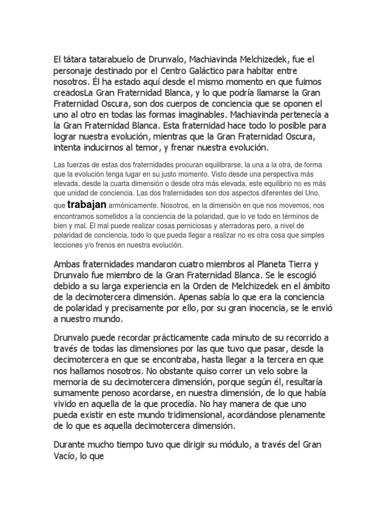 El Tátara Tatarabuelo de Drunvalo | PDF | Dimensión | Tierra