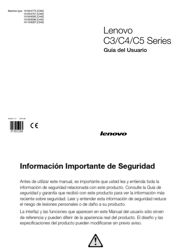 Lenovo c3 c4 c5 Series Ug v2.0 Aug 2012 Spanish | PDF | Point and Click ...