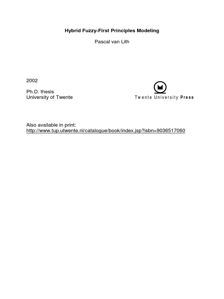 Hybrid Fuzzy First Principles Modeling | PDF | Autocorrelation | Covariance