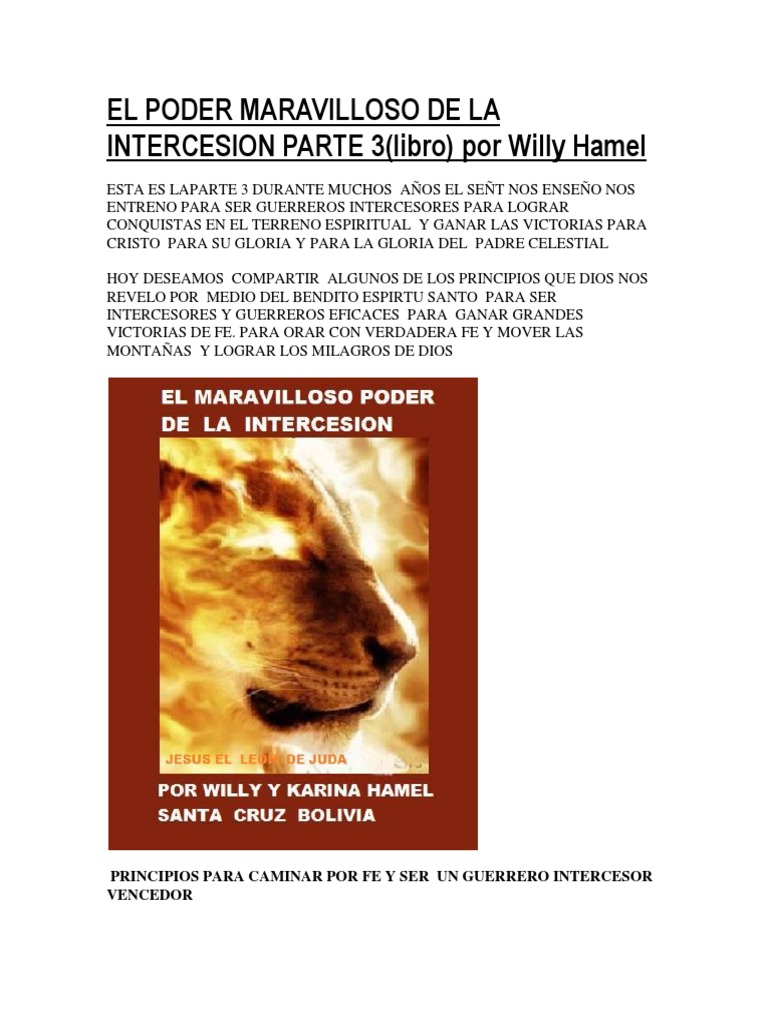 El Poder Maravilloso de La Intercesion Parte 3 | PDF | Fe | Cristo (título)