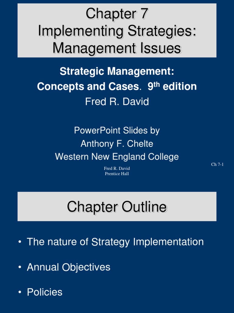 strategic management Chapter 07 | Strategic Management | Leadership