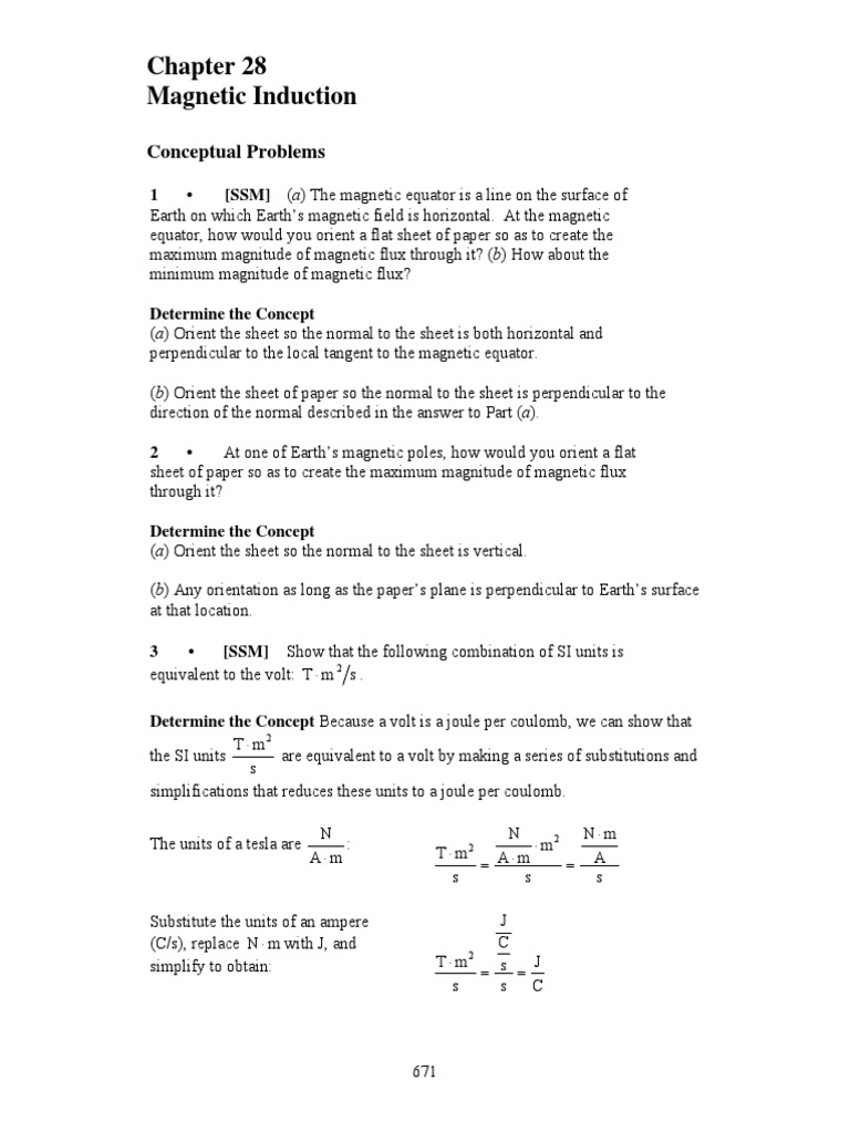 Magnetic Induction: Conceptual Problems | PDF | Electromagnetic ...