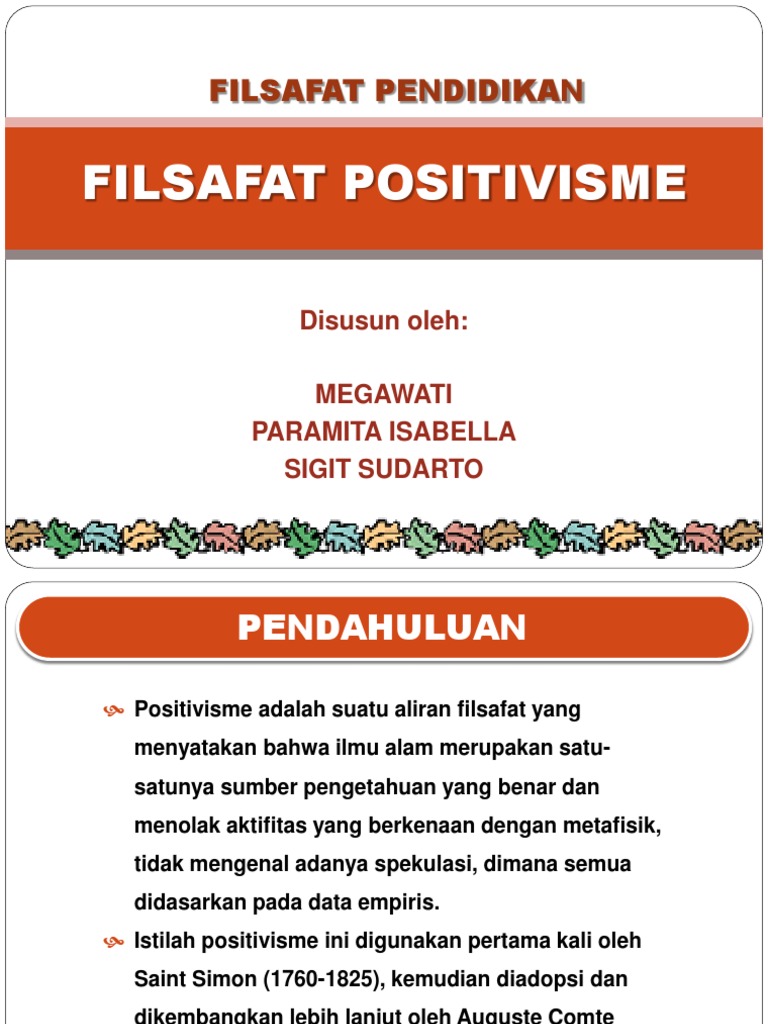 Filsafat Positivisme | PDF | Filsafat