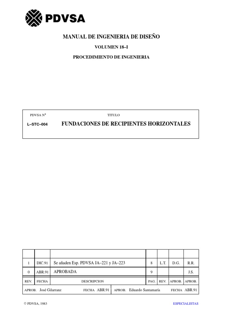 Fundaciones Recipientes Horizontales | PDF | Fricción | Velocidad del ...