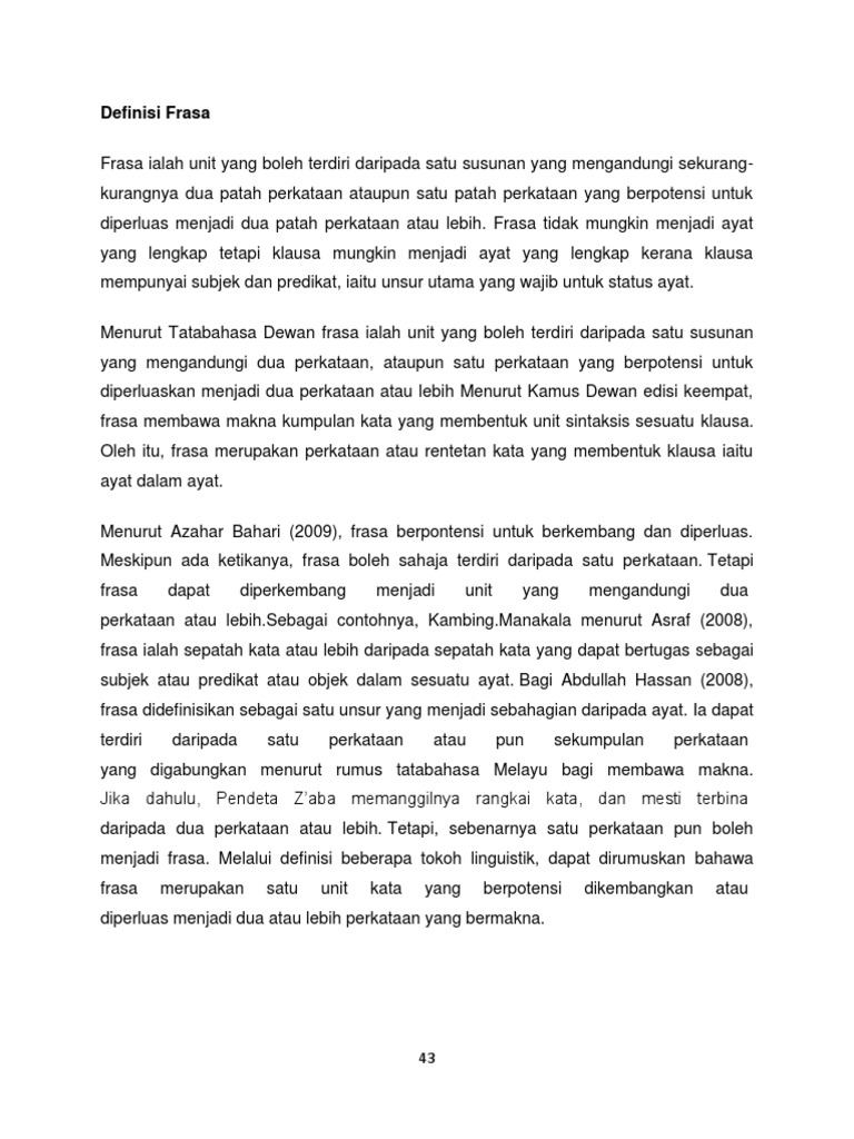 Definisi Frasa | PDF