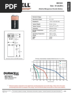 Duracell D Battery Specifications | PDF | Electricity | Electromagnetism