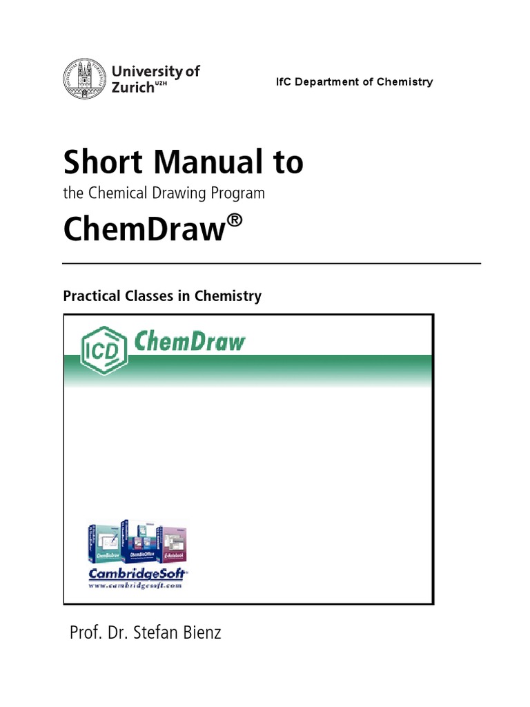 Short Manual To Chemdraw: The Chemical Drawing Program | PDF | Chemical ...