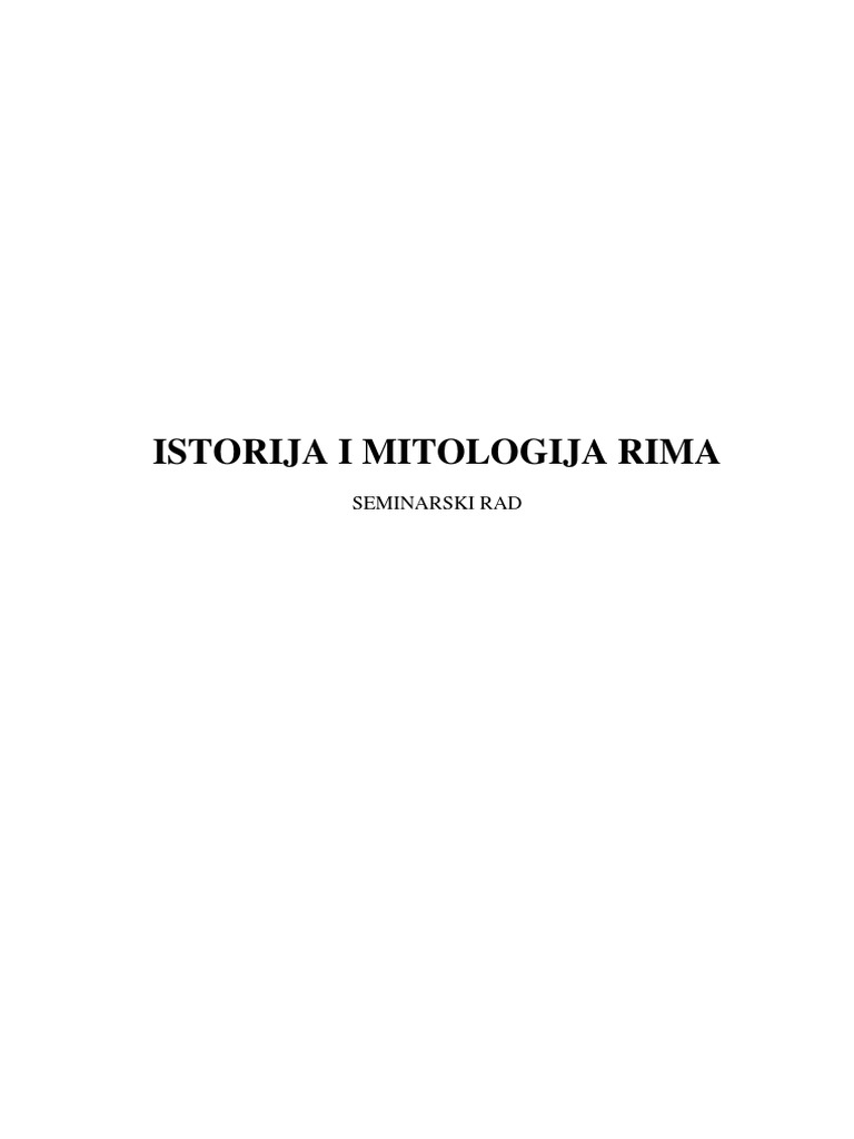 Istorija I Mitologija Rima | PDF
