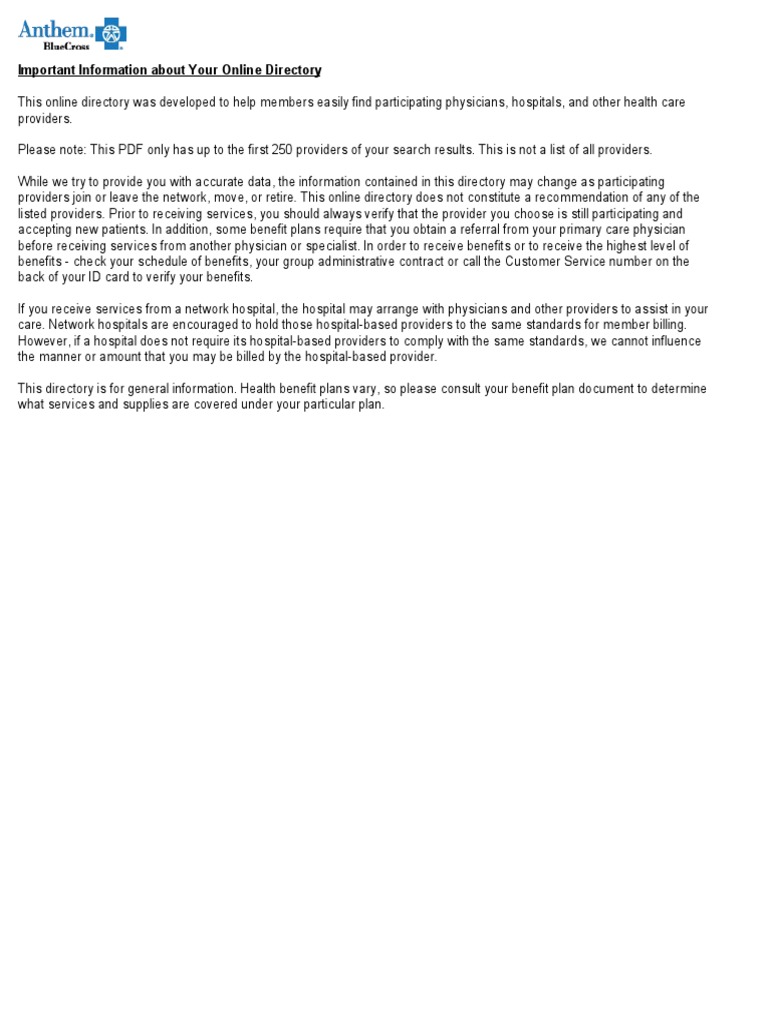UCSF Online Provider Directory Guide | PDF | Hospital | Psychiatry