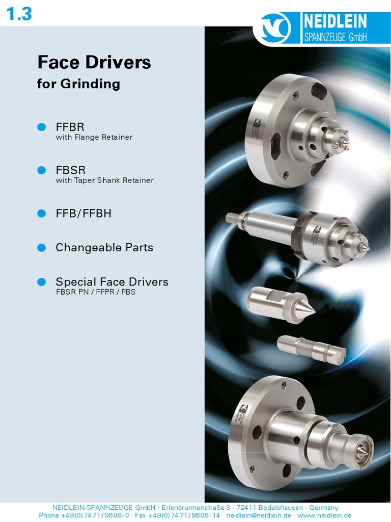 Face Drivers: For Grinding | PDF | Grinding (Abrasive Cutting) | Crafts