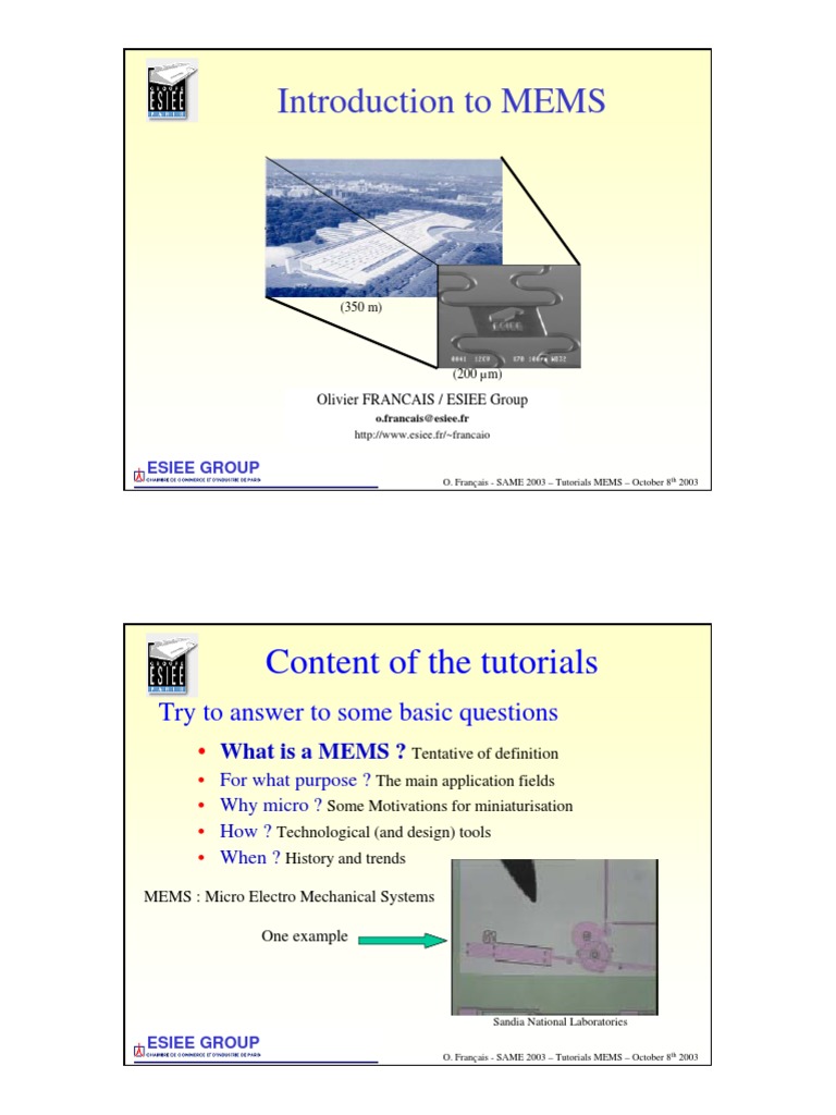 Tutorial 3 MEMS P1 | PDF | Microelectromechanical Systems | Microtechnology
