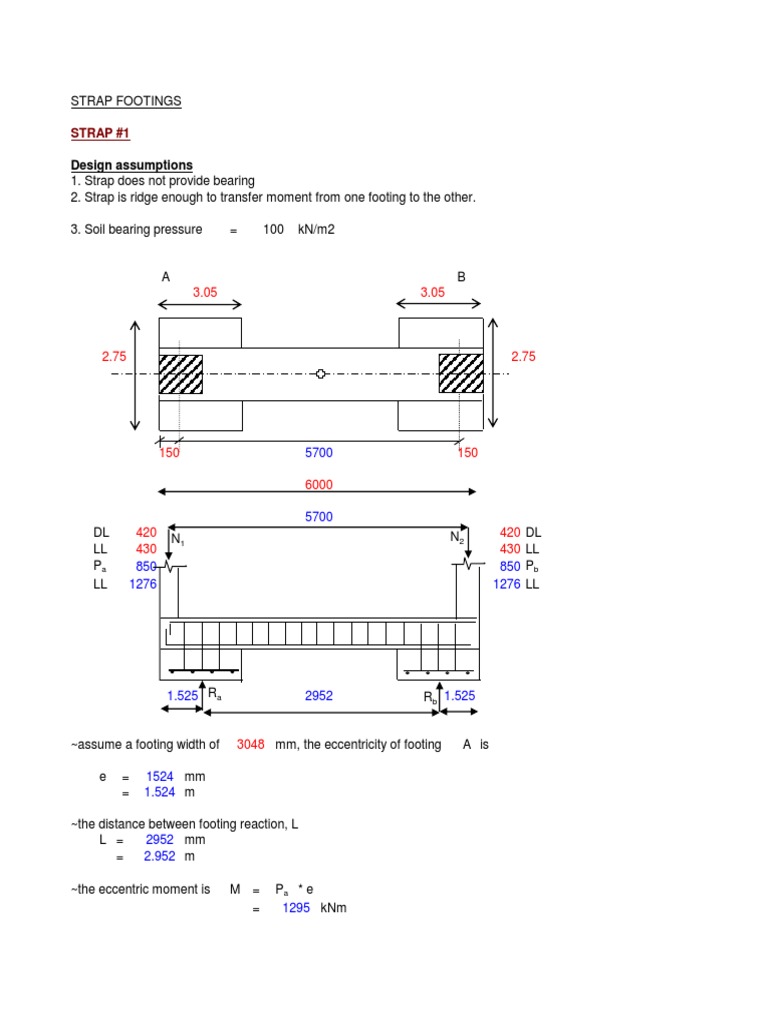 Strap #1: Design Assumptions | PDF | Reinforced Concrete | Stress ...