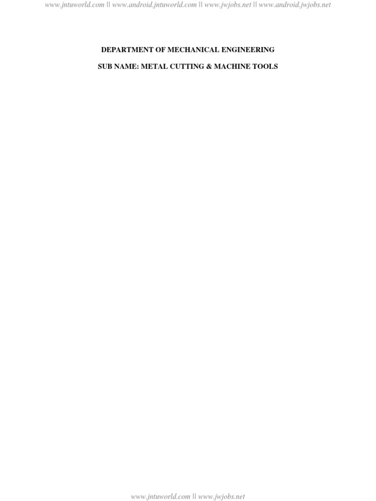 Metal Cutting & Machine Tools Guidebook | PDF | Gear | Deformation (Engineering)