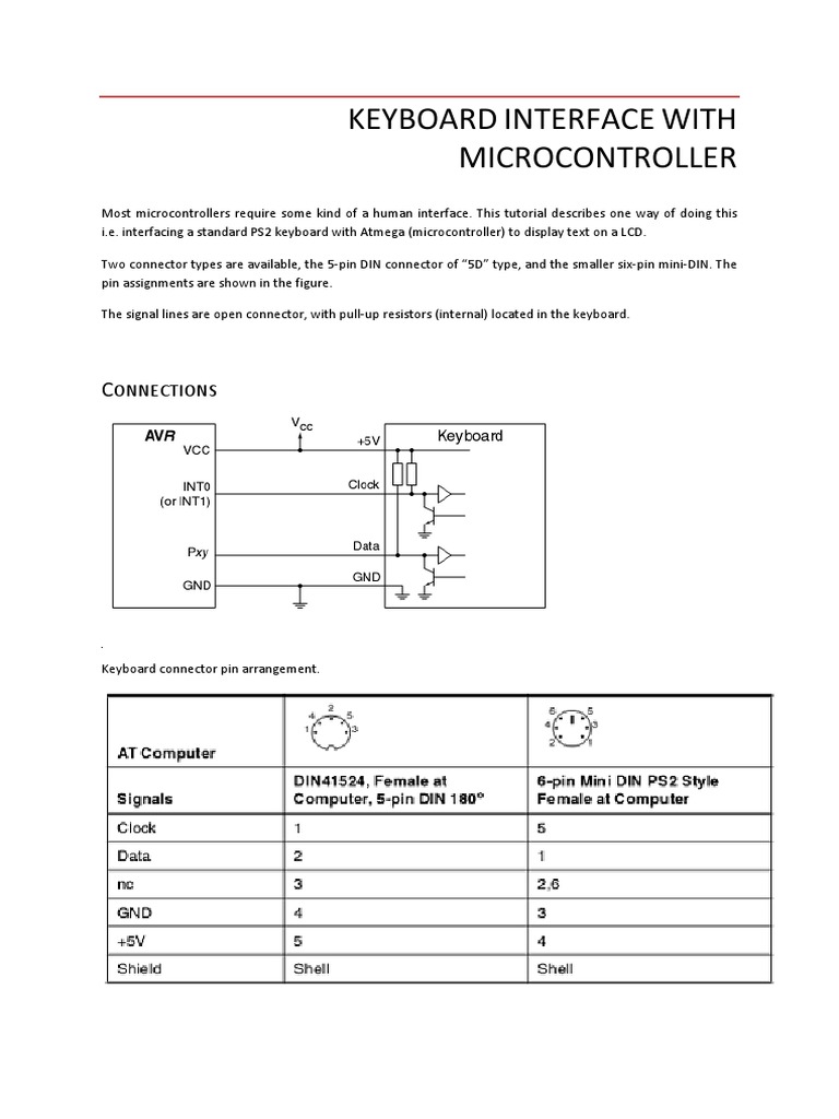 ps2 Keyboard Interfacing With Microcontroller | PDF | Computer Keyboard | Computer Engineering