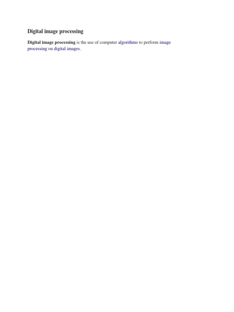 Digital Image Processing (Notes) | PDF