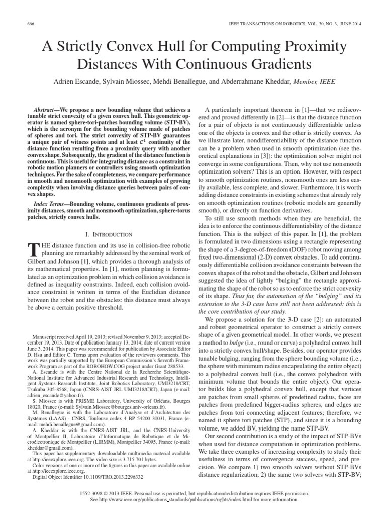A Strictly Convex Hull For Computing Proximity Distances With ...