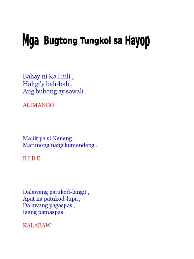 Bugtong ' 09 | PDF