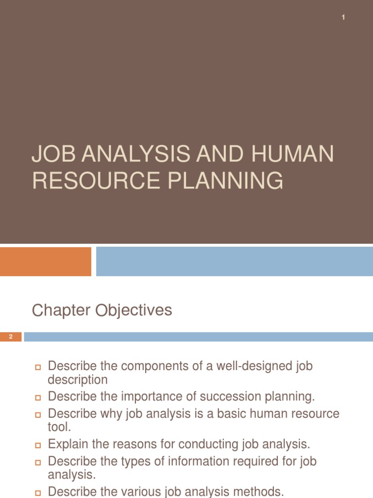 Job Analysis and Human Resource Planning | PDF | Employment | Human ...