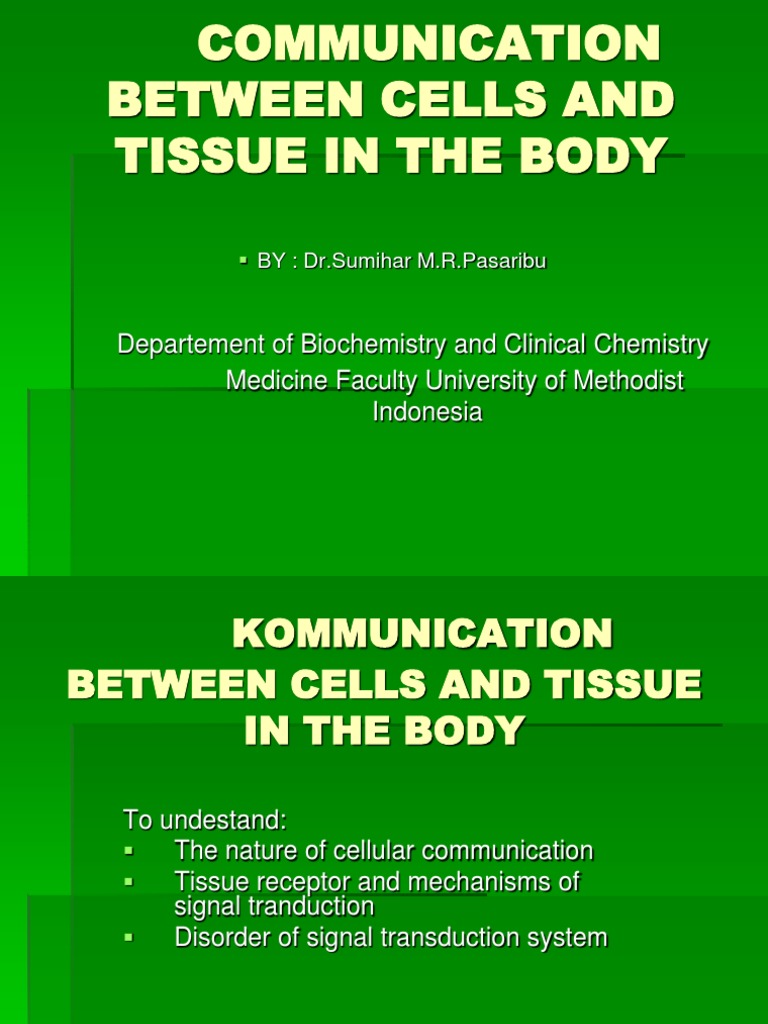 Communication Between Cells and Tissue in The Body | PDF